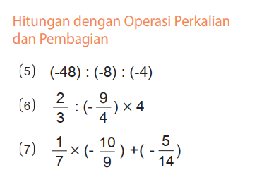 Hitungan dengan Operasi Perkalian dan Pembagian (5) (-48)...