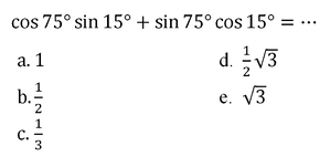 cos 75 sin 15+sin 75 cos 15=....