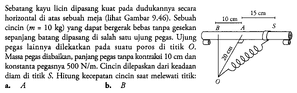 Sebatang kayu licin dipasang kuat pada dudukannya secara ...