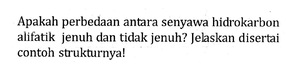 Apakah perbedaan antara senyawa hidrokarbon alifatik jenu...