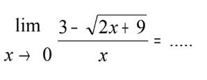 lim x -> 0 (3-akar(2x+9))/x=....
