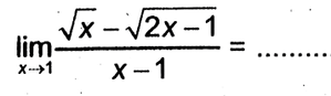lim x->1 (akar(x)-akar(2x-1))/(x-1)=...