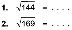 1. akar(144) = .... 2. akar(169)