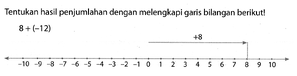 Tentukan hasil penjumlahan dengan melengkapi garis bilang...